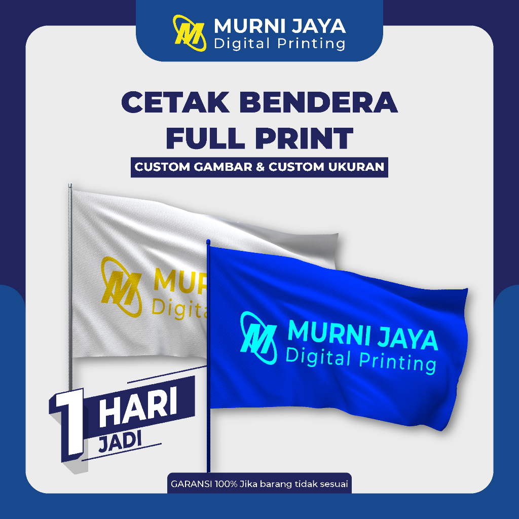 Jual MURNIJAYA | Cetak Bendera Full Print | Custom Desain | Custom ...