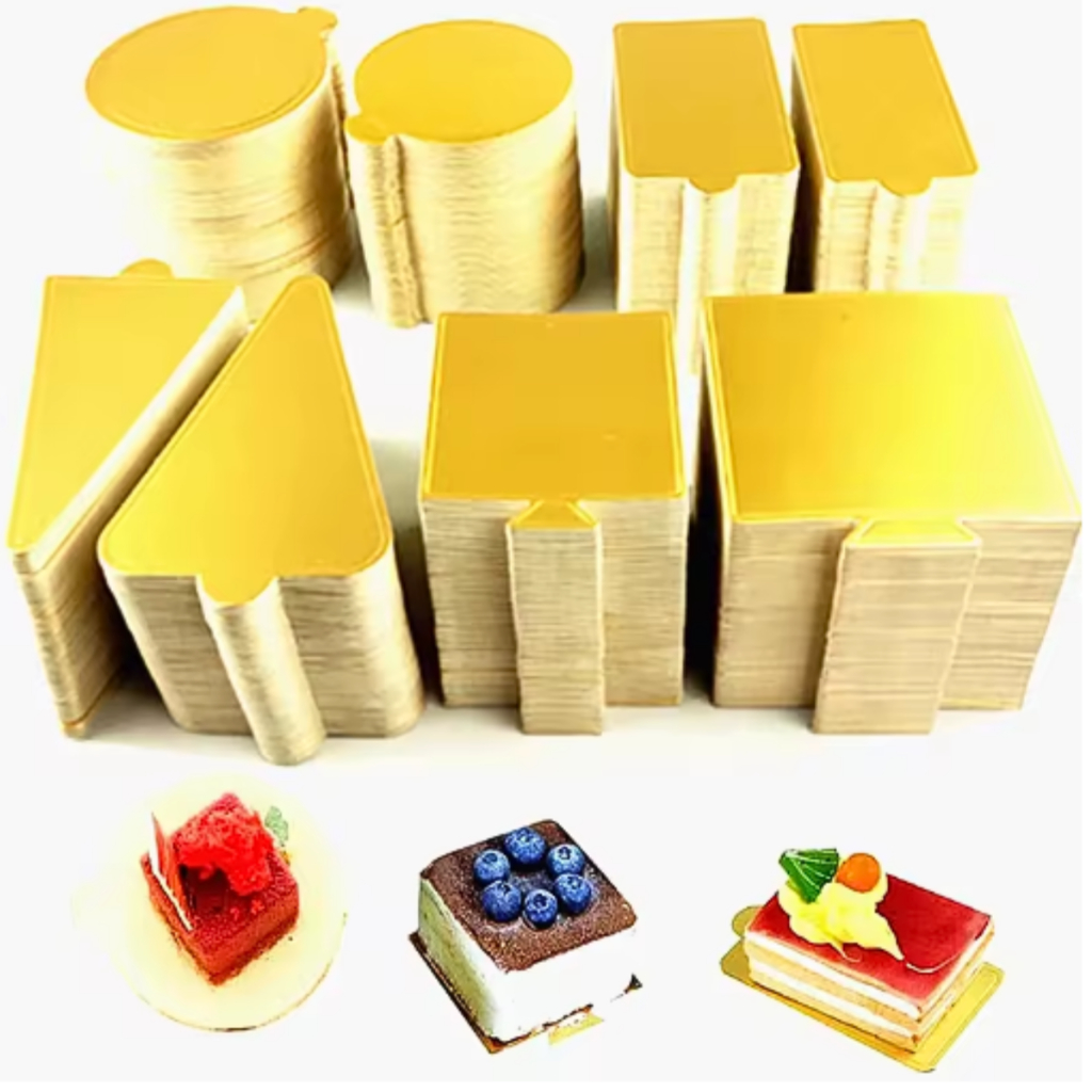 Jual Alas Kue Gold / Alas Kue Tiramisu / Cake Slice Rectangle / Cake ...