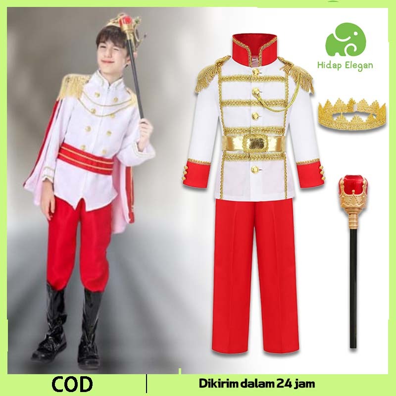 Jual 1 Set Kostum Prince Anak Laki-Laki Halloween Cosplay Baju Pangeran ...