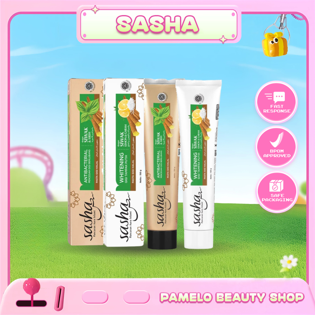 Jual ️ Pamelo ️ SASHA Sasha Toothpaste Pasta Gigi Whitening dan ...