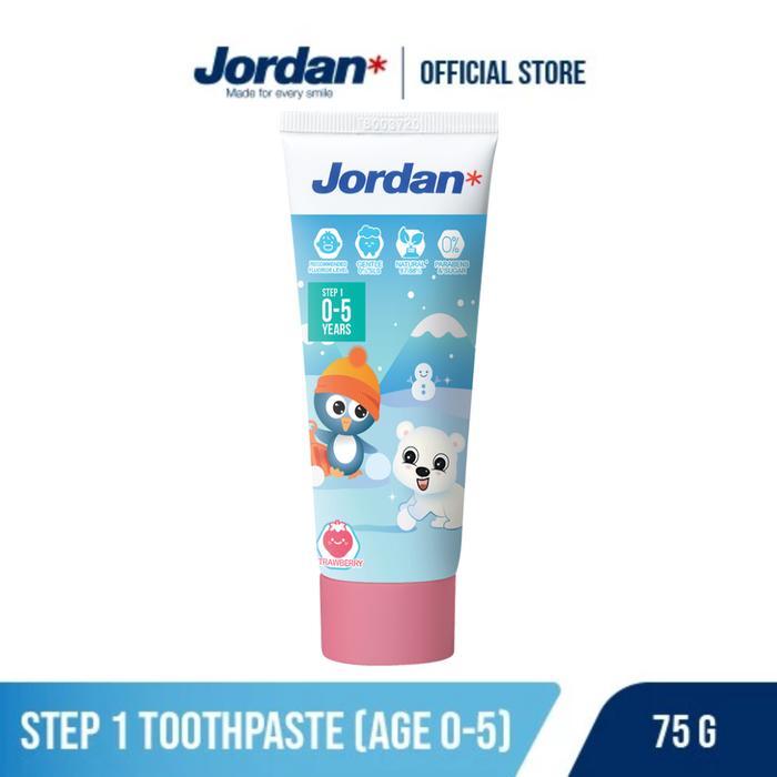 Jual Jordan Oral Care Kids Toothpaste Step 1 Step 2 75gr Pasta Gigi ...