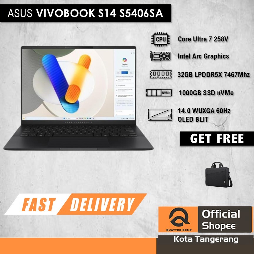 Jual ASUS VIVOBOOK S14 OLED S5406SA ULTRA 7 258V 32GB 1TB W11 14.0 ...