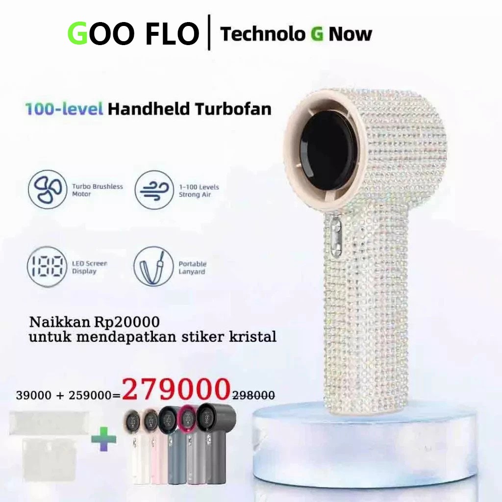 Jual GOO FLO Kipas Angin Barang Spot High-speed Kipas 100 Gear Wind Adjustable Turbo Kipas ...