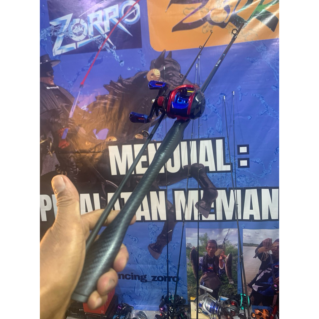 Jual joran pancing zorro shark set b dragcliker dan spining6000 flash ...