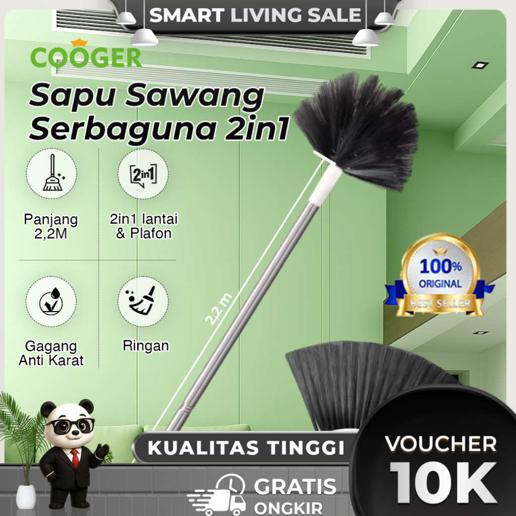 Jual COOGER Sapu 2IN1 Untuk Langit - Langit Dan Lantai Sapu Sawang ...
