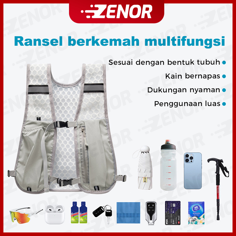 Jual Rompi Lari UltraRingan 125g – Vest Air Nylon Tahan Air 500 ml ...
