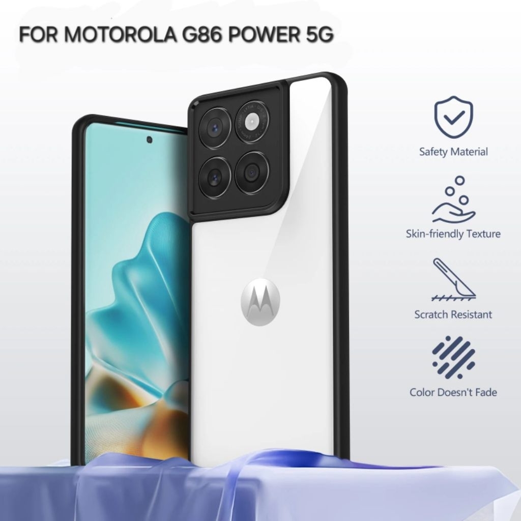 Jual Casing Motorola Moto G45 5G/G86 Power 5G Hybrid Case Clear Cover ...