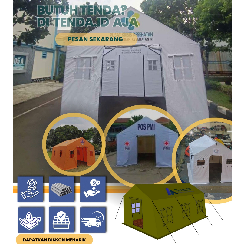 Jual Tenda Posko Uk 4x6 – Tenda Bantuan & Tenda Kesehatan PMI Serbaguna ...