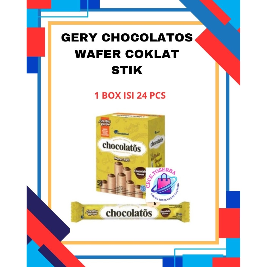 Jual GARUDA GERY CHOCOLATOS ROLL WAFER CLASSIC SALUT COKLAT ROL 1 BOX ...