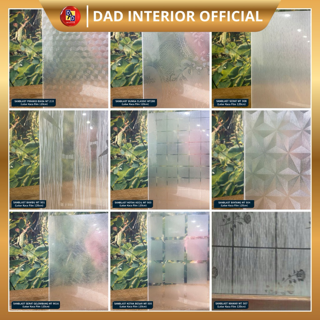Jual Sticker Kaca Sandblast Motif Lebar 120cm Sticker Kaca Jendela ...