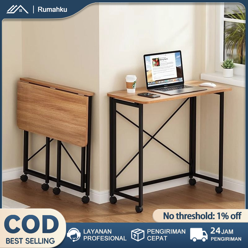 Jual COD Meja Laptop Roda meja makan lipat Meja Lipat Kayu Meja Lipat ...