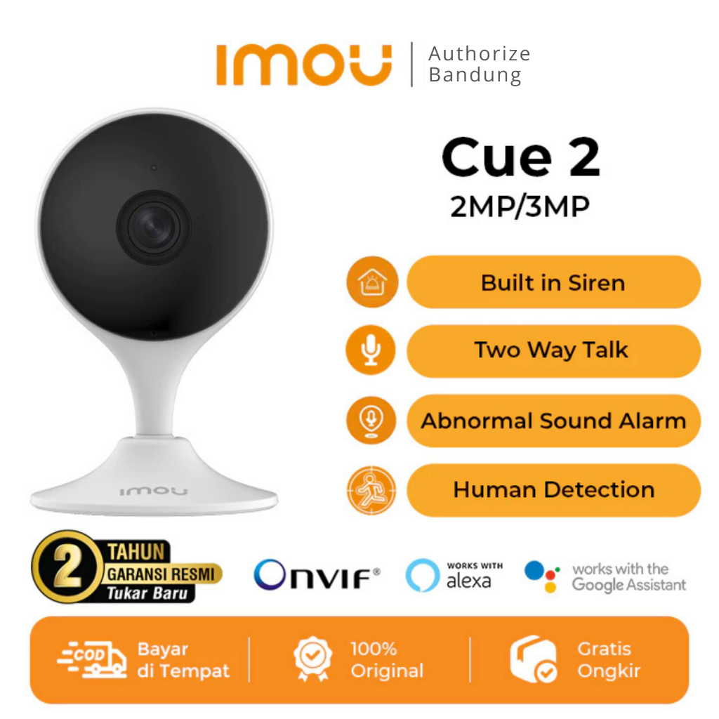 Jual IMOU Cue 2 / 2E Kamera Smart CCTV Wi-Fi Indoor Human Detection ...