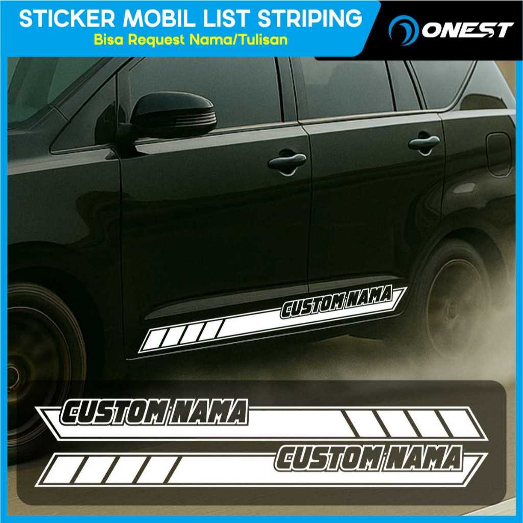 Jual Stiker Nama Tulisan Custom Mobil Body Samping List Striping V4 ...
