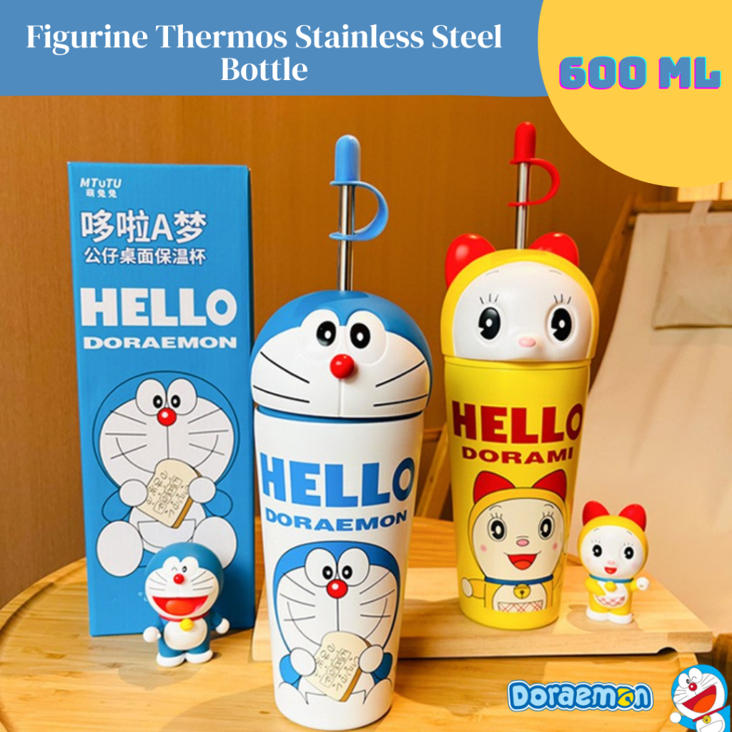 Jual Doraemon Figurine Thermos Stainless Steel Bottle (600 ml ...