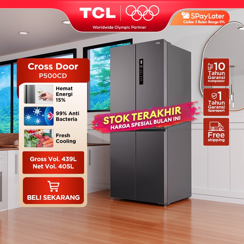 Jual TCL Kulkas 4 Pintu - Kapasitas 439L - Twin Eco Inverter - Tanpa ...