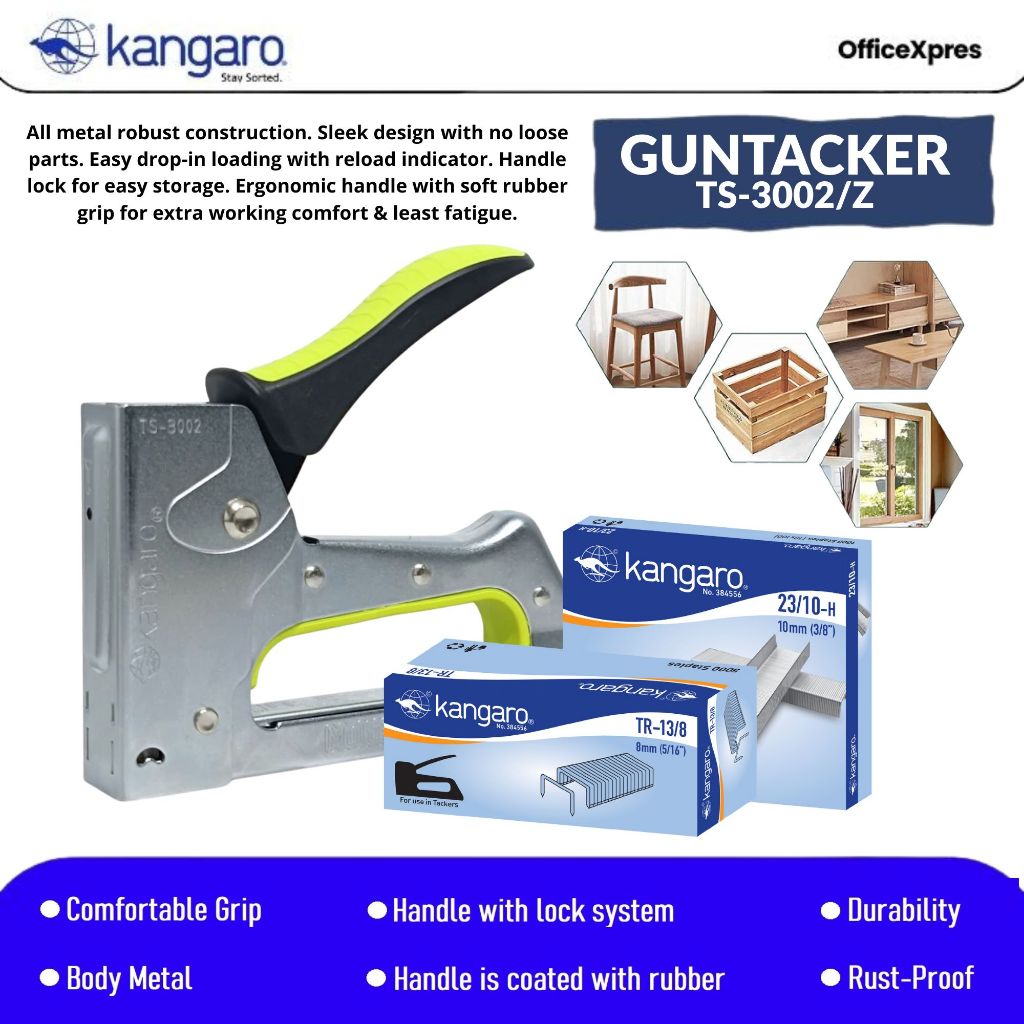 Jual Guntacker TS-3002/Z Kangaro / Alat Stapler Tembak Kayu / Multi ...