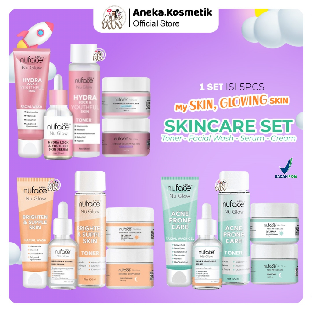 Jual NUFACE PAKET SKINCARE FUJI 5IN1 ( ACNE PIMPLE / GLOW BESTIE ...