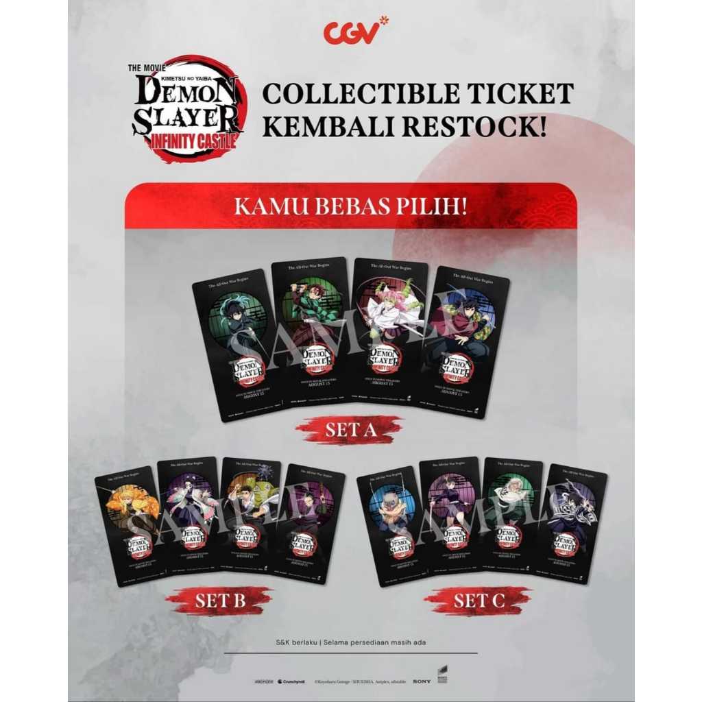 Jual Collectible Ticket CGV x Kimetsu no Yaiba (Demon Slayer) {Limited Edition} [READY STOCK ...