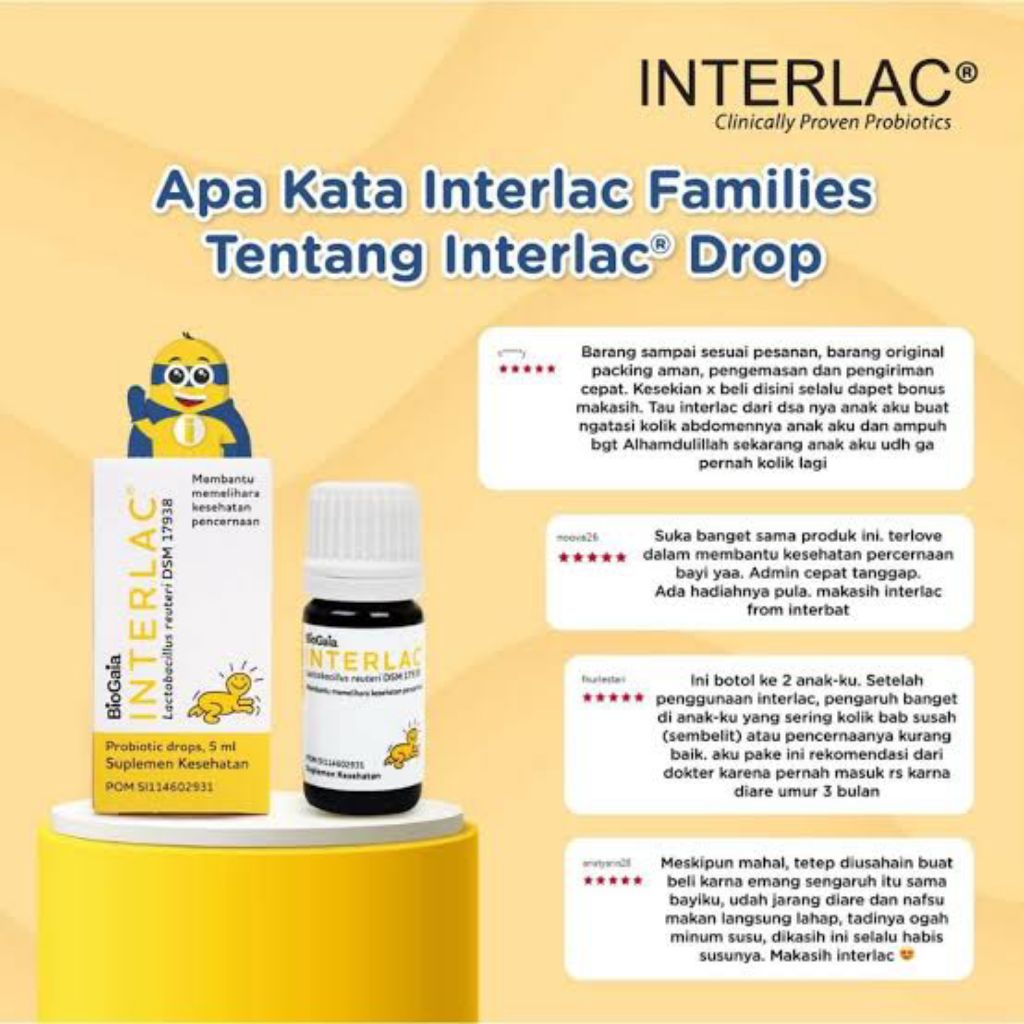 Jual Interlac Probiotik Drops 5ml - Menjaga Kesehatan Saluran ...