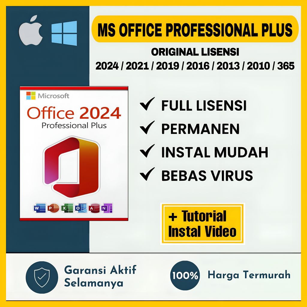 Jual Microsoft Office Professional Plus 2024 - 2010 Original Lisensi Key Lifetime Permanen ...