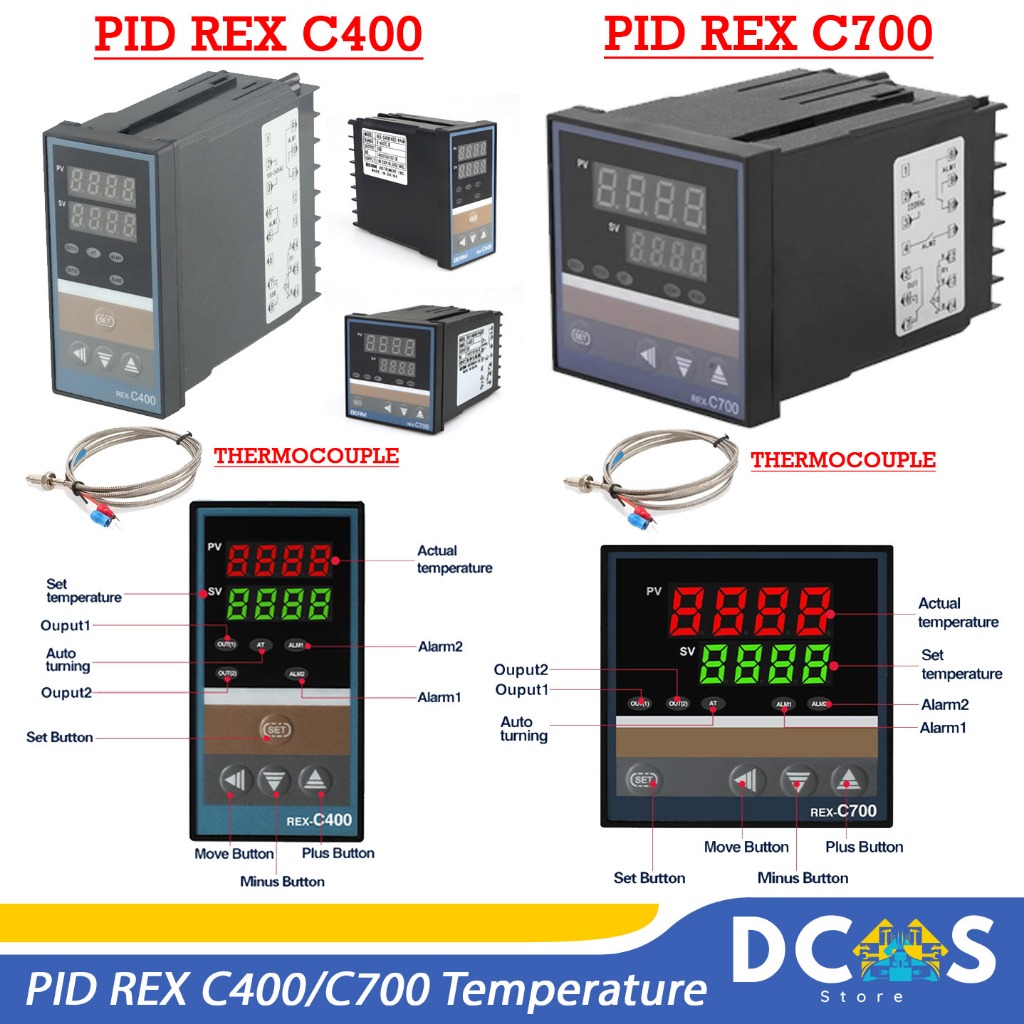 Jual PID REX C400 C-400 / C700 C-700 Berm Temperature Controller Output ...