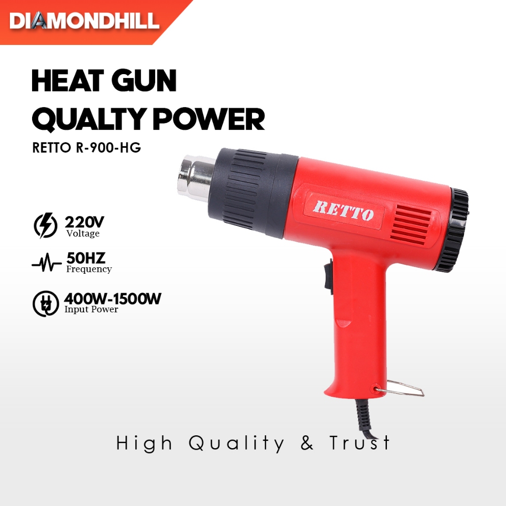 Jual ALAT PEMANAS STIKER PROFESIONAL / HEAT GUN R-900 HG - RETTO ...