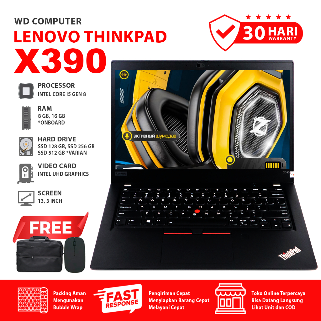 Jual Lenovo Thinkpad X390 Core I5 Gen 8 I Ram 16 Gb Ssd NVME 1 TB I ...