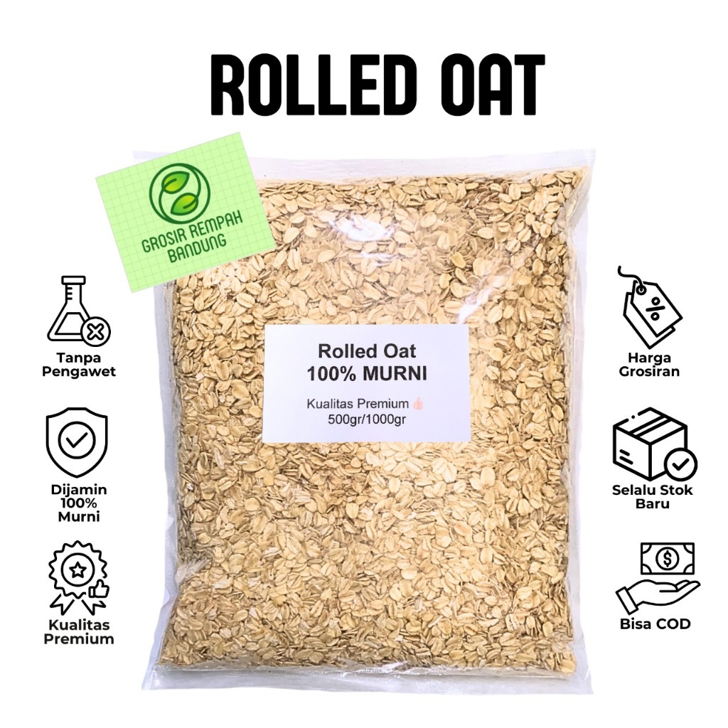 Jual Rolled Oat / Oatmeal Gandum Utuh / Gandum Import Kualitas Premium ...