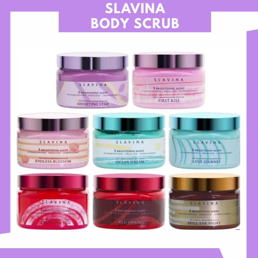 Jual Slavina Brightening Body Scrub 300g/Lulur Badan | Shopee Indonesia