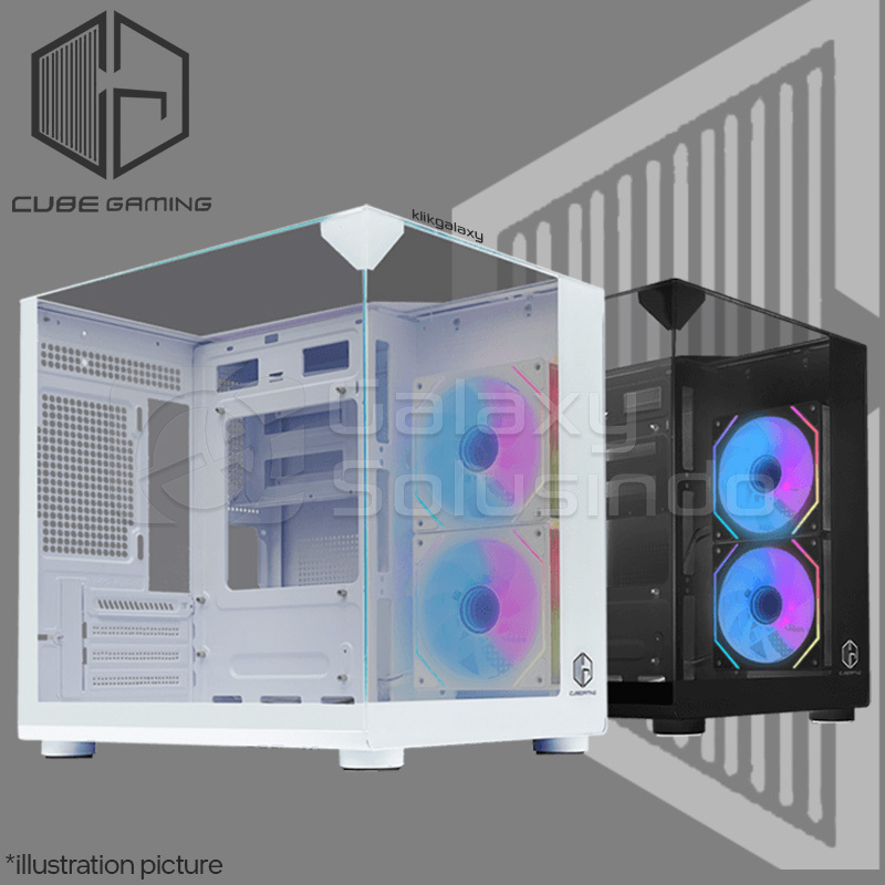 Jual CUBE GAMING CIELO V2 Tempered Glass M-ATX Gaming Case - Black ...