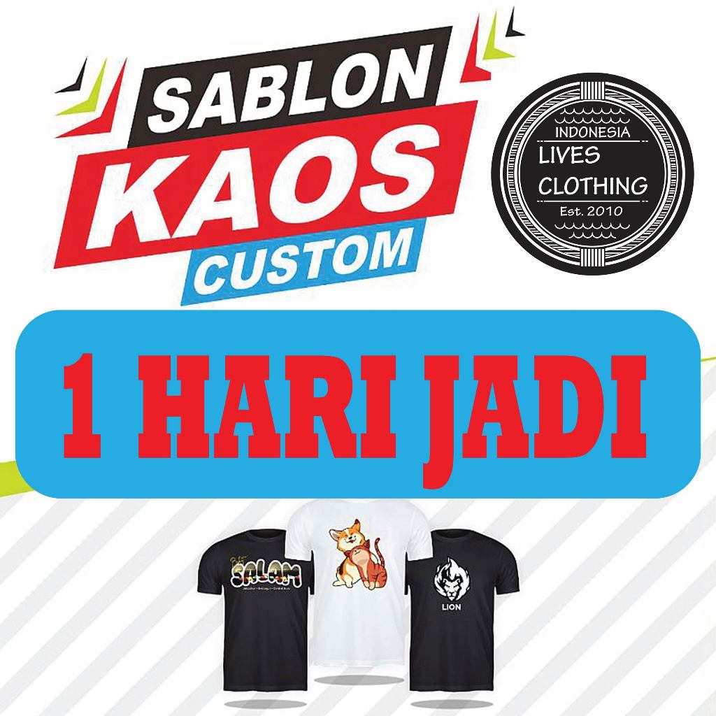 Jual Kaos Custom SATU 1 HARI JADI Satuan Lusinan Sablon Baju Seragam Ulang Tahun Couple ...