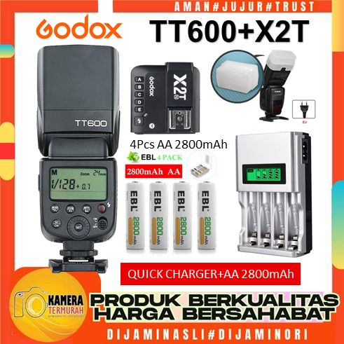 Jual Speedlite Flash Godox TT600 TT 600 Universal + Trigger Godox Canon ...