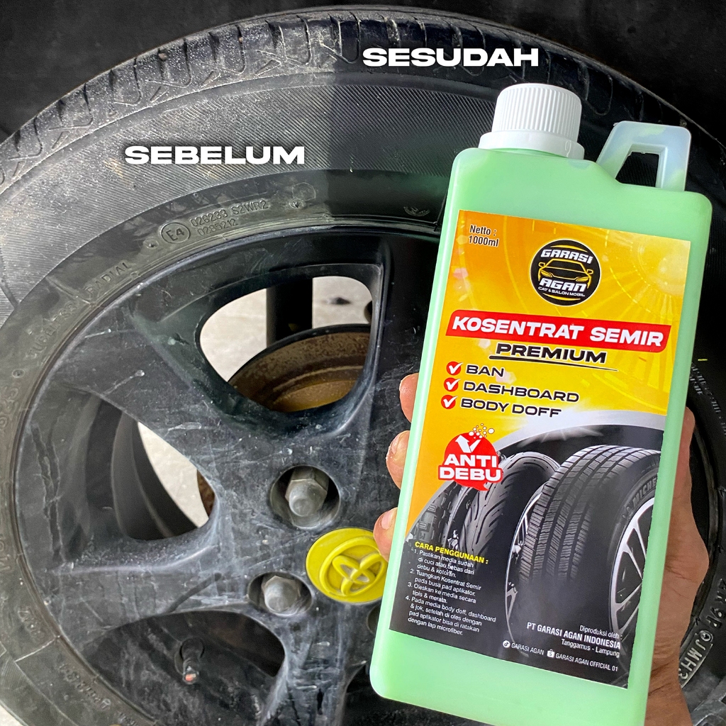 Jual SEMIR BAN PREMIUM 1 L, Penghitam Dashboard Mobil, Penghitam Ban ...