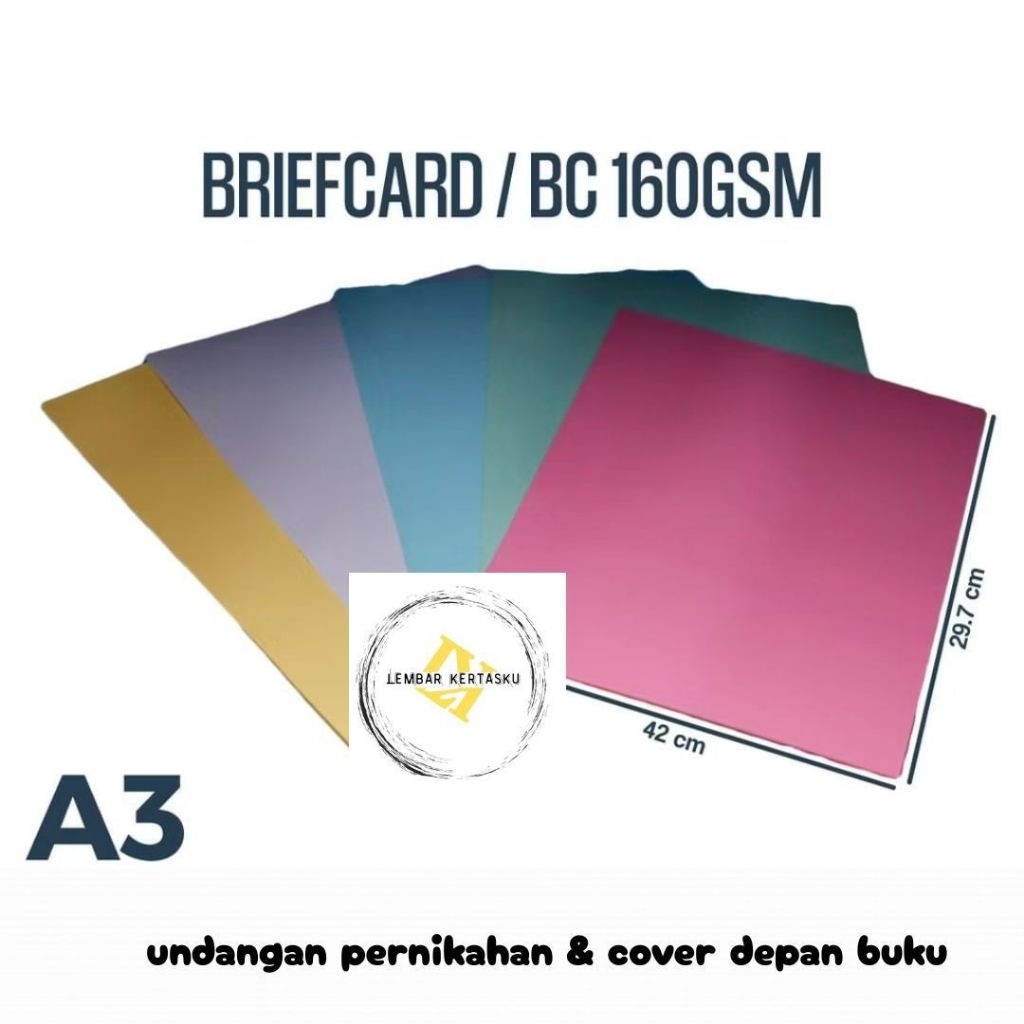 Jual Kertas BC A3 160 gsm isi 30 lembar / Kertas Brief Card A3 | Shopee ...
