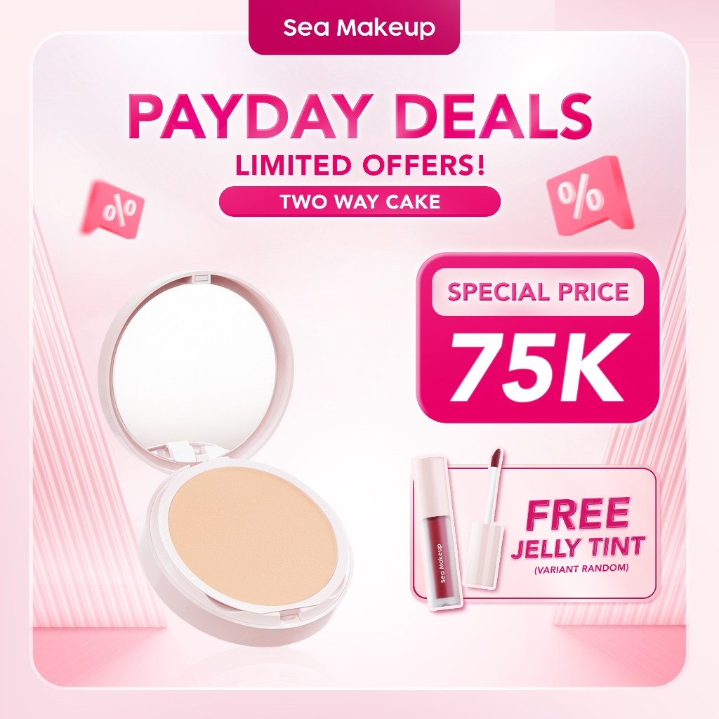 Jual [BUY 1 GET 2] Sea Makeup Acne Cover & Smooth Two Way Cake ...