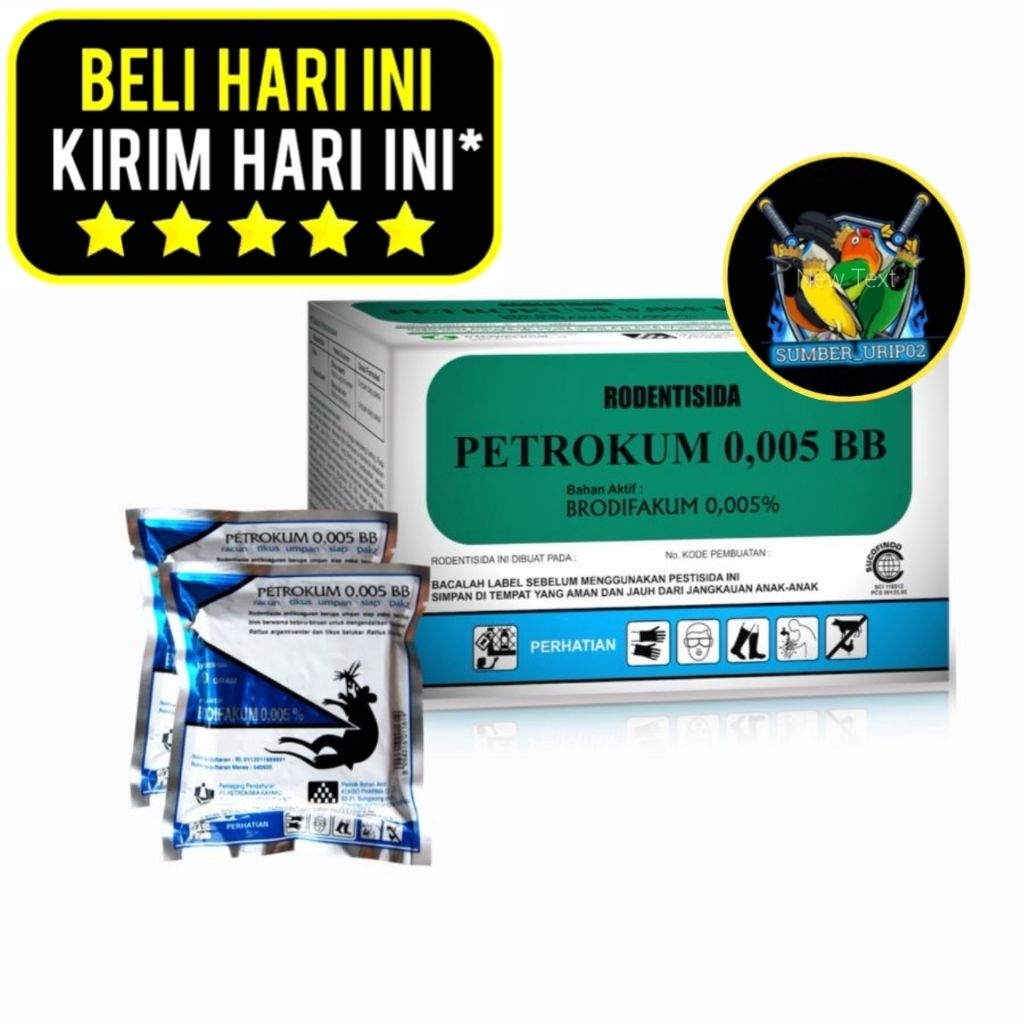 Jual Racun tikus Petrokum 0,005 BB tikus mati kering | Shopee Indonesia