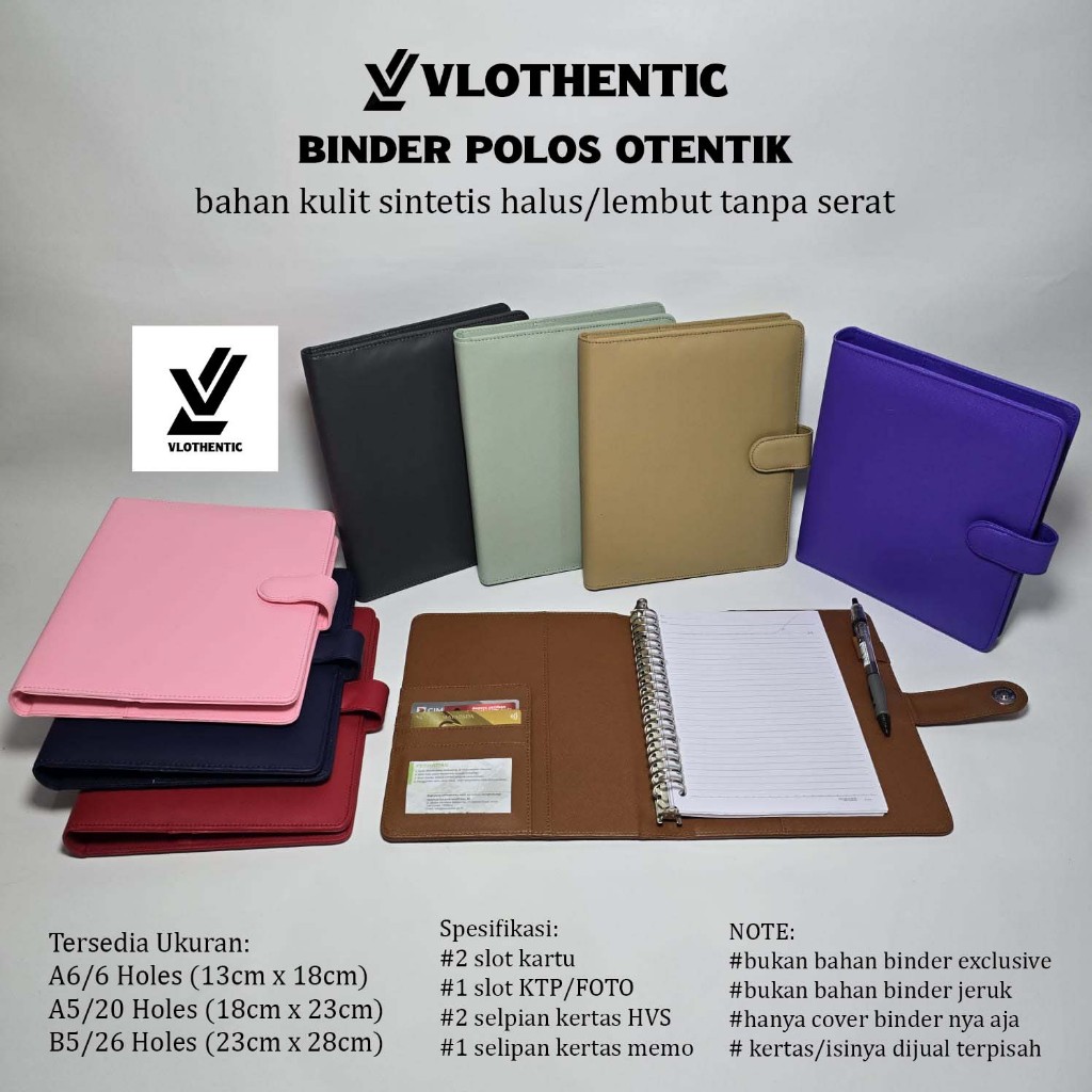 Jual Binder Polos Warna OTENTIK Kulit Sintetis Terlaris. Tersedia ...