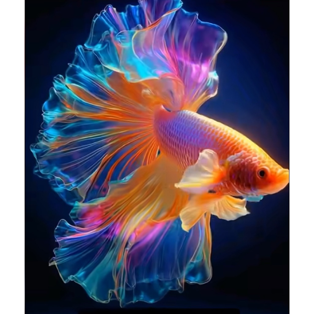 Jual cupang halfmoon ekor lebar warna cerah, kualitas terbaik, jantan ...