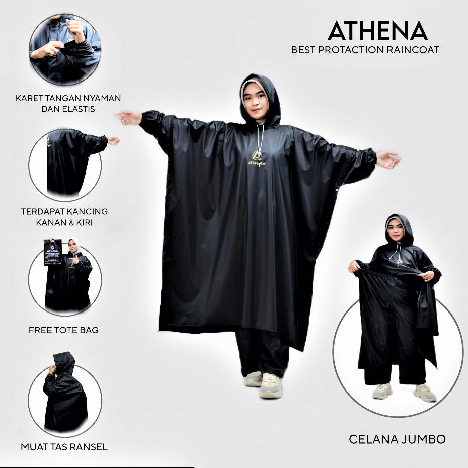 Jual Jas Hujan Ponco Kelelawar Jumbo Premium Pria Wanita TEBAL KUAT Dan ANTI REMBES | Shopee ...