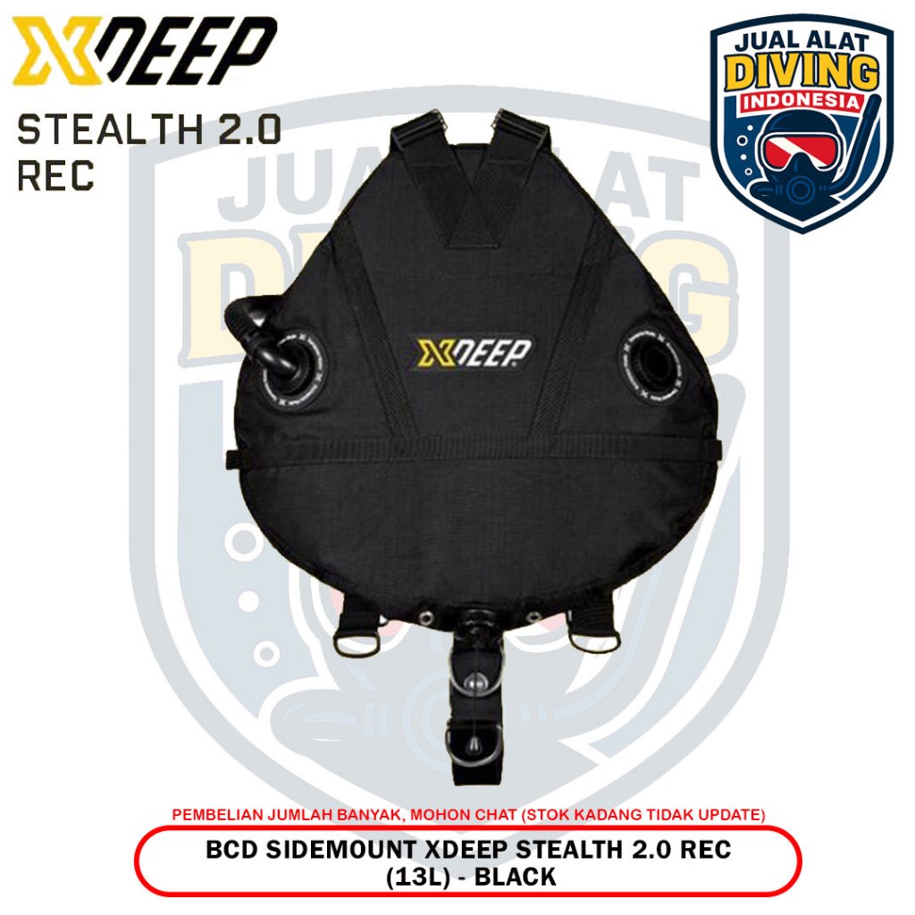 Jual BCD Sidemount XDEEP Stealth 2.0 Rec Full Set 13L BC Technical Side ...