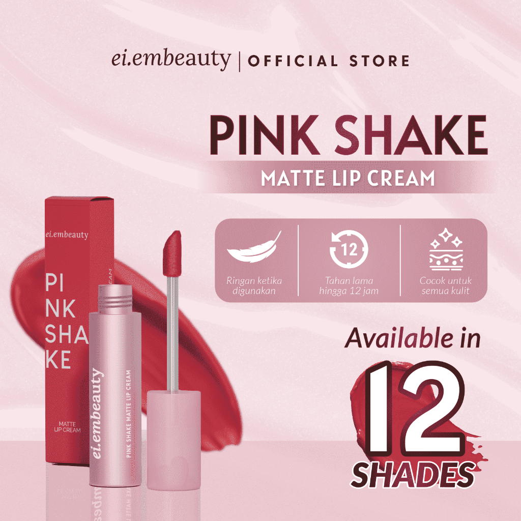 Jual EIEM BEAUTY - PINK SHAKE MATTE LIP CREAM | Shopee Indonesia