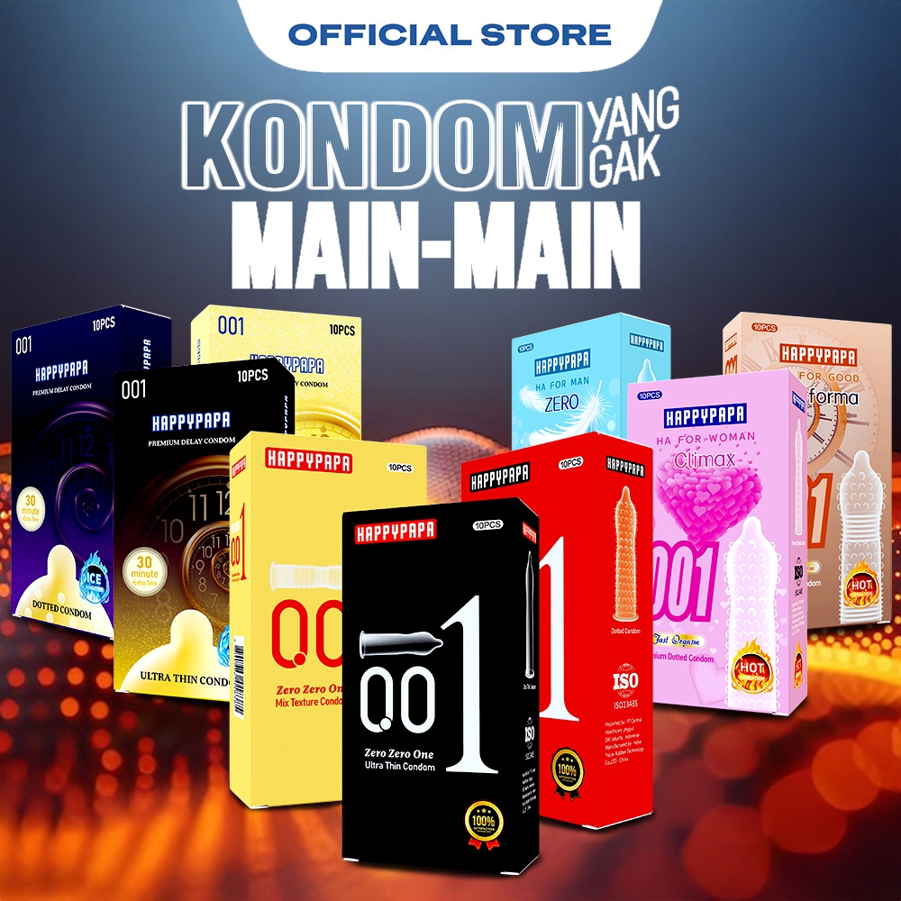 Jual Happypapa 001 Condom All Variant - Kondom Happy Papa Varian Terlengkap | Shopee Indonesia