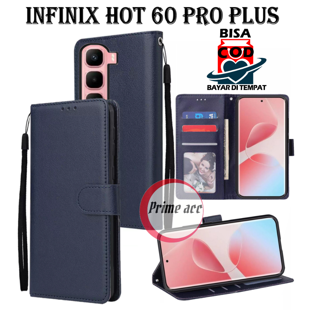 Jual flip case INFINIX HOT 60 PRO PLUS leather case casing dompet ...