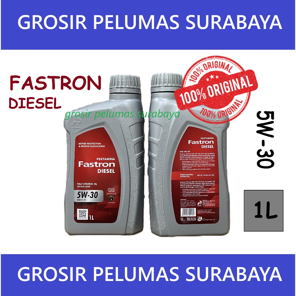 Jual ORIGINAL oli FASTRON diesel sae 5w-30 5w30 5W/30 BOTOL 1 liter ...
