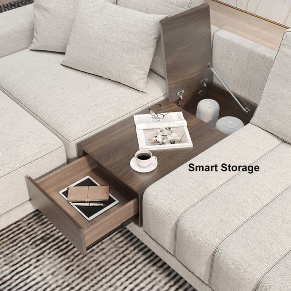 Jual Sofa L shaped ottoman kayu jati - V08 - modular sectional living ...