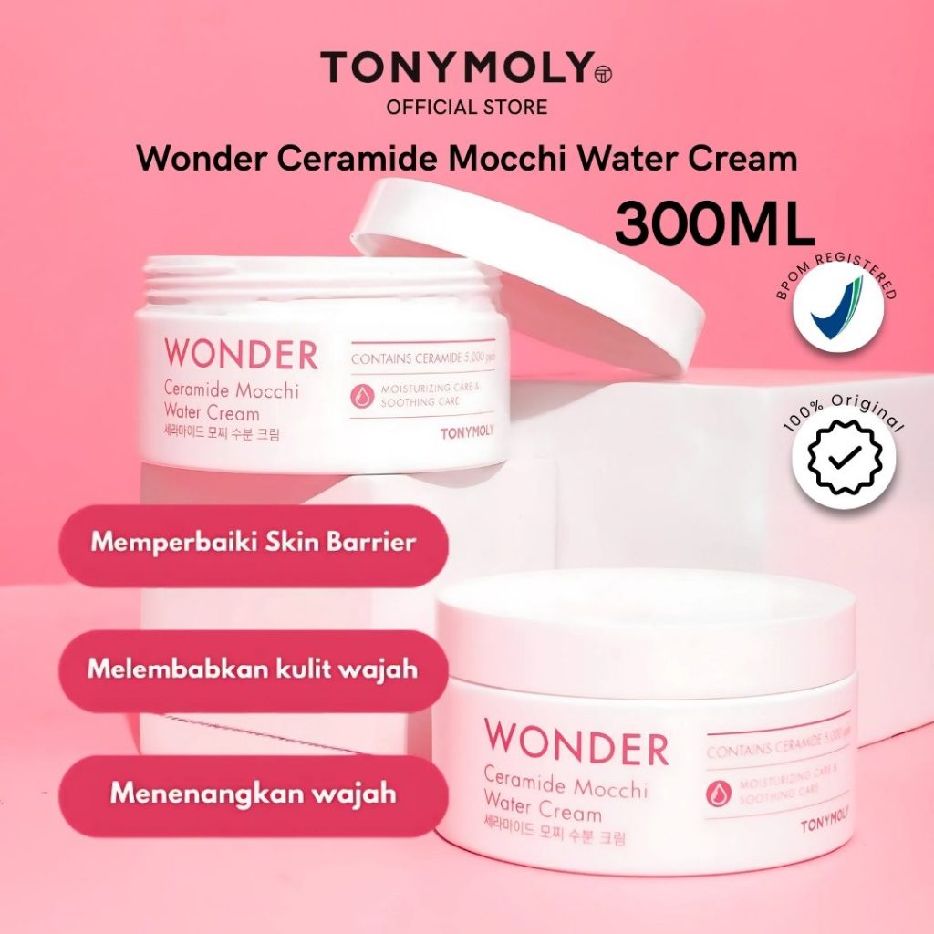 Jual TONY MOLY Wonder Ceramide Mocchi Water Cream 300ml | Shopee Indonesia