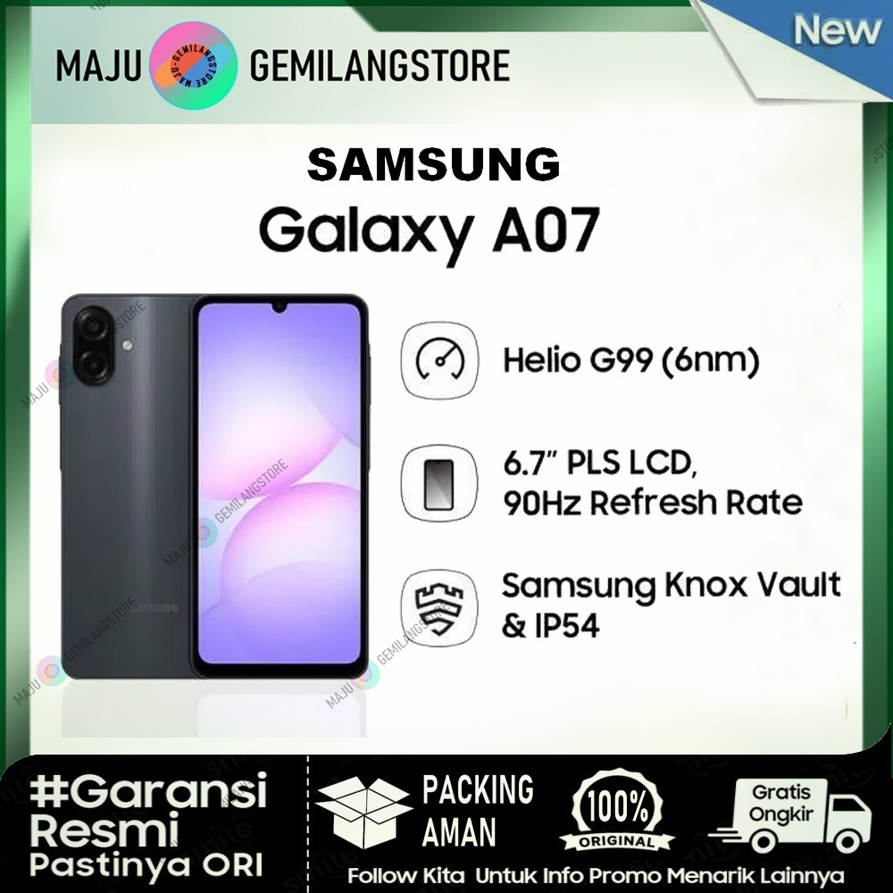 Jual Samsung Galaxy A07 4G/LTE [4/64] [4/128] MediaTek Helio G99 | 50MP ...
