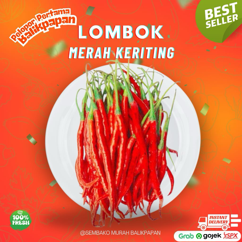 Jual cabe/cabai/lombok merah keriting 100 gr | Shopee Indonesia