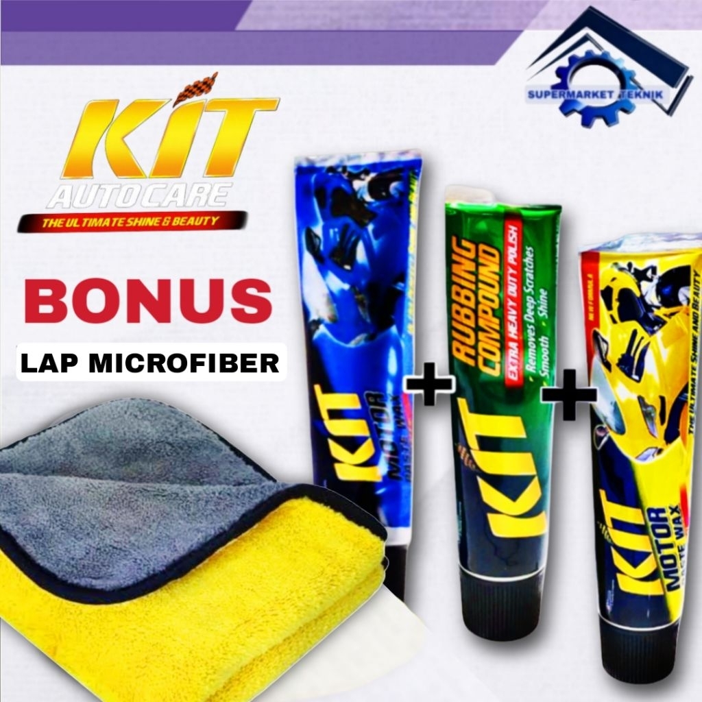 Jual PAKET Kit Rubbing Compound 60g + Kit Motor Paste wax Metallic ...