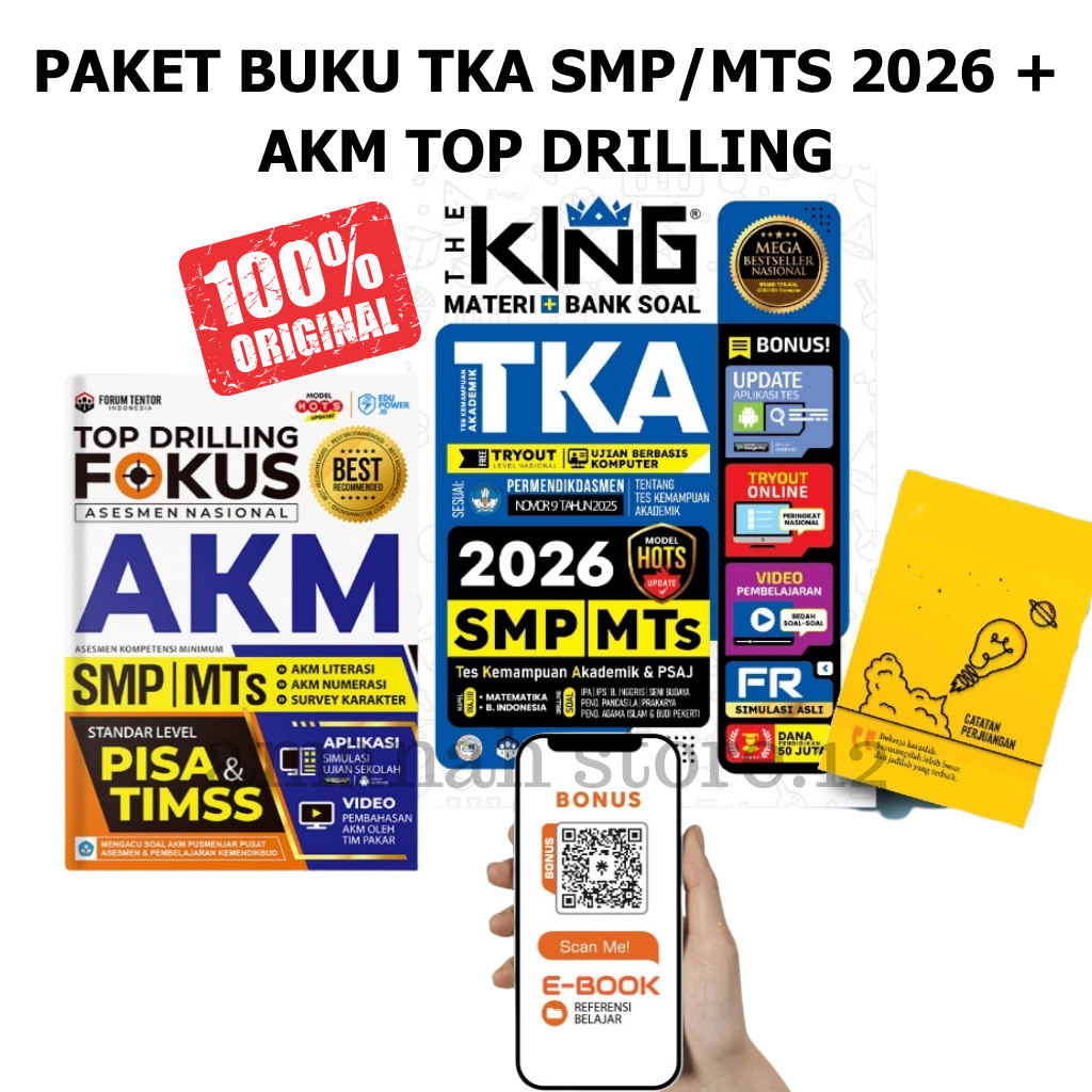Jual BUKU TKA SMP MTS 2026 THE KING MATERI BANK SOAL TKA SMP/MTS 2026 ...